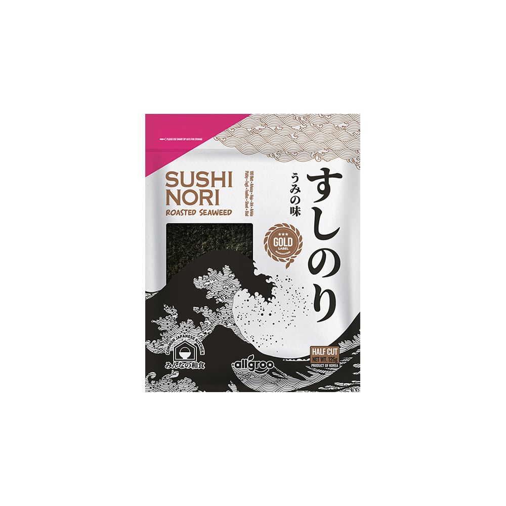 Allgroo Sushi Nori Half Cut 100 Sheets 125g Nurmi Dao Oriental Food